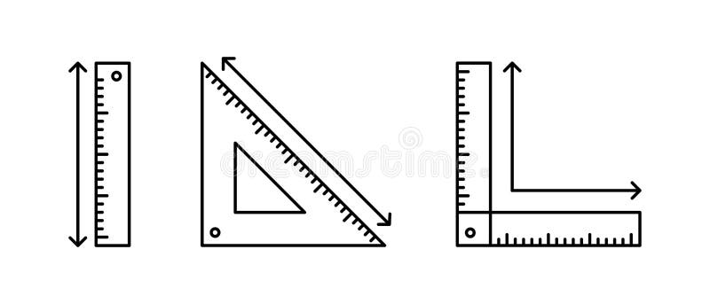 Ruler types set stock vector. Illustration of mathematics - 66089392