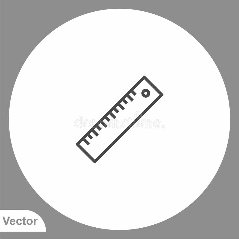 Ruler Vector Icon Sign Symbol Stock Vector - Illustration of meter ...