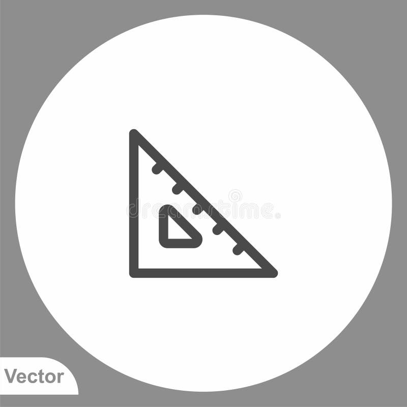Ruler Vector Icon Sign Symbol Stock Vector - Illustration of icon ...