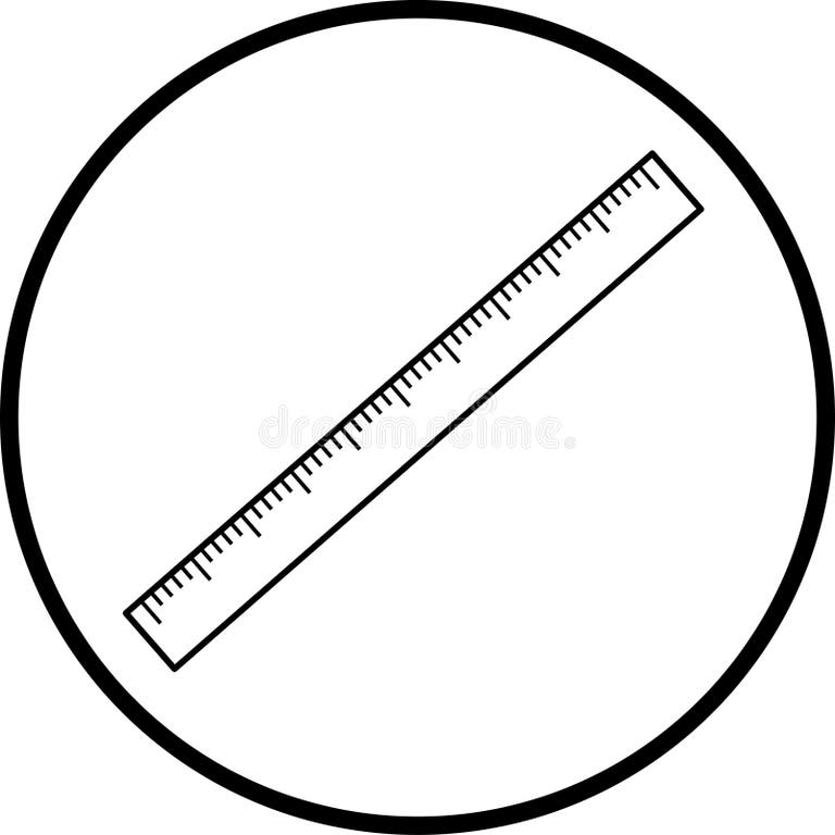 Ruler vector symbol stock vector. Illustration of straightedge - 4576738