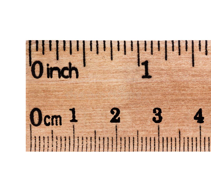 Old Wooden Ruler Isolated on White Stock Photo - Image of long, white ...
