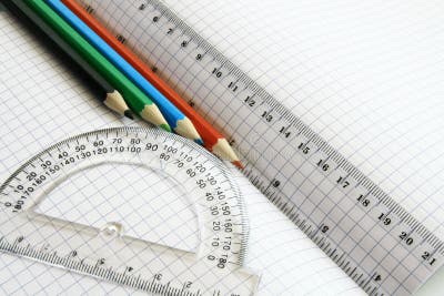 Rulers and color pencil stock photo. Image of measurement - 3003048