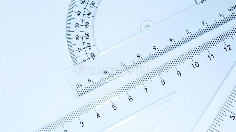 Rulers for Drawing on a White Background Rotate Stock Video - Video of ...