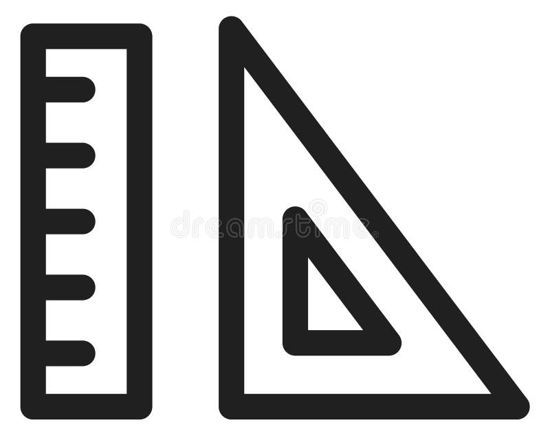 Triangle Ruler. Geometry School Tool Stock Vector - Illustration of ...