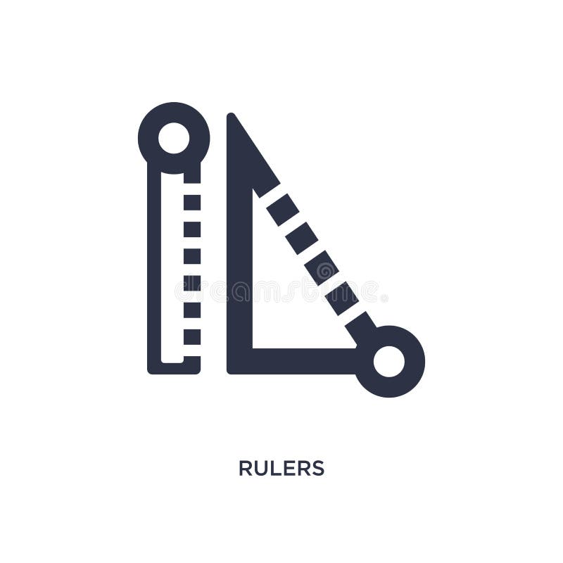 Rulers Icon on White Background. Simple Element Illustration from ...