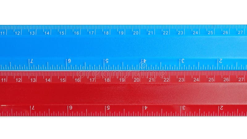 Rulers with Measuring Length Markings in Centimeters Isolated on White ...