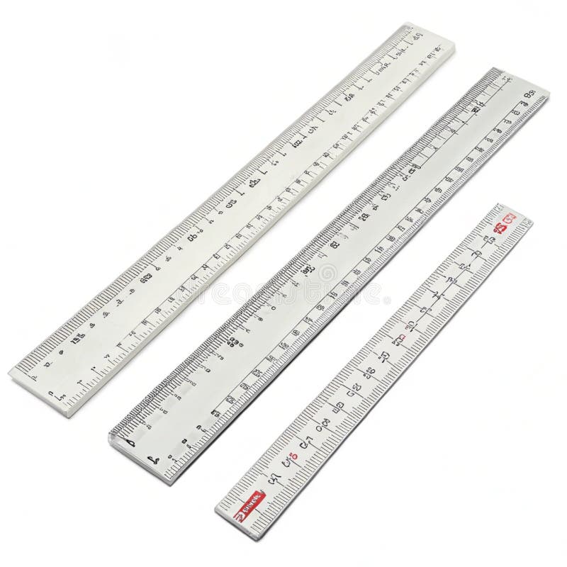 Rulers Set Isolated on White Stock Illustration - Illustration of tools ...