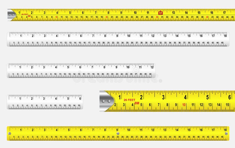 Yard Stick Ruler Tape Measure Stock Illustrations – 32 Yard Stick Ruler ...