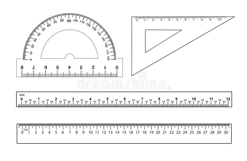 Measuring Length Markings in Centimeters of Ruler on White Background ...