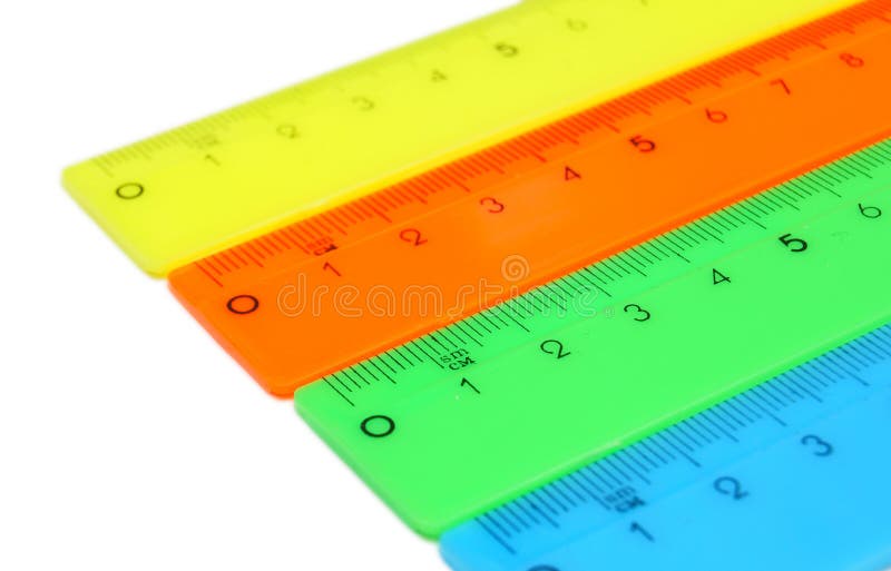 Rulers on a White Background. Stock Image - Image of macro, length ...