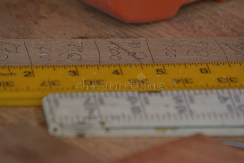 Rulers on workbench stock photo. Image of building, white - 72028170