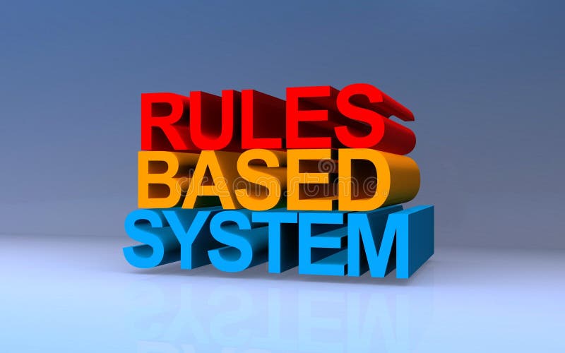 Rules based system on blue stock illustration. Illustration of ...