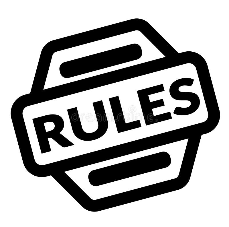 Rules black stamp stock vector. Illustration of info - 123579012