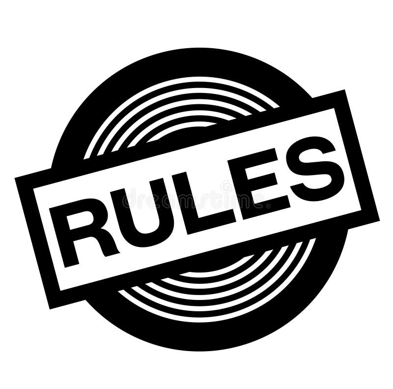 Rules black stamp stock vector. Illustration of ethical - 124069358