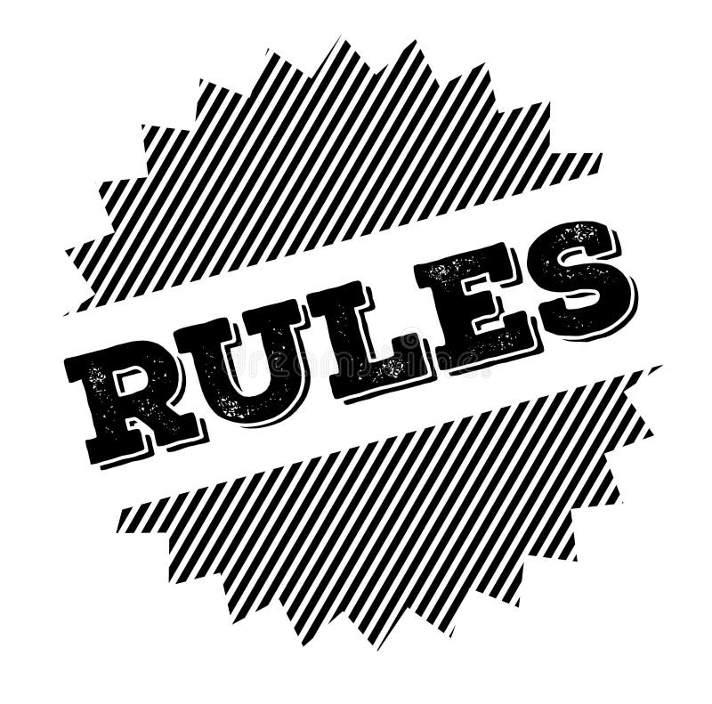 Rules black stamp stock vector. Illustration of language - 124379962