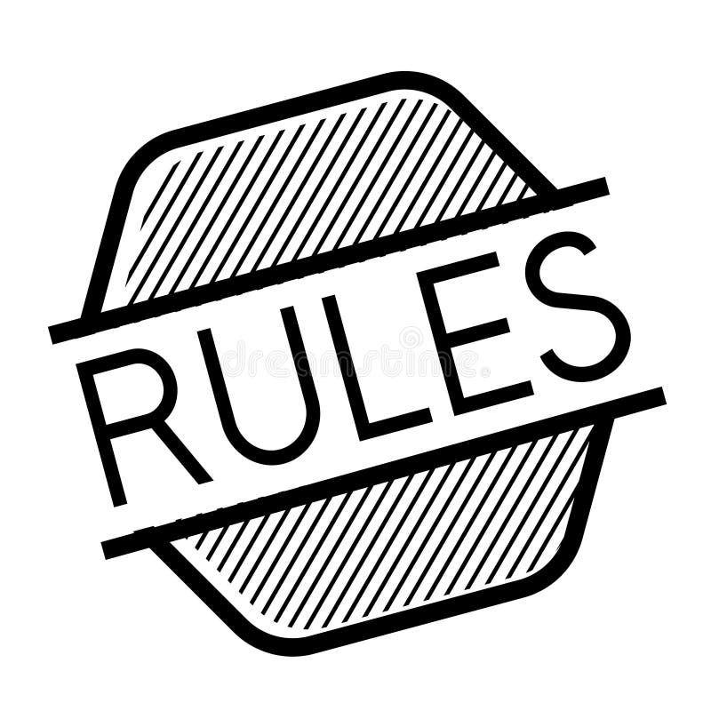 Rules black stamp stock vector. Illustration of advice - 124059706