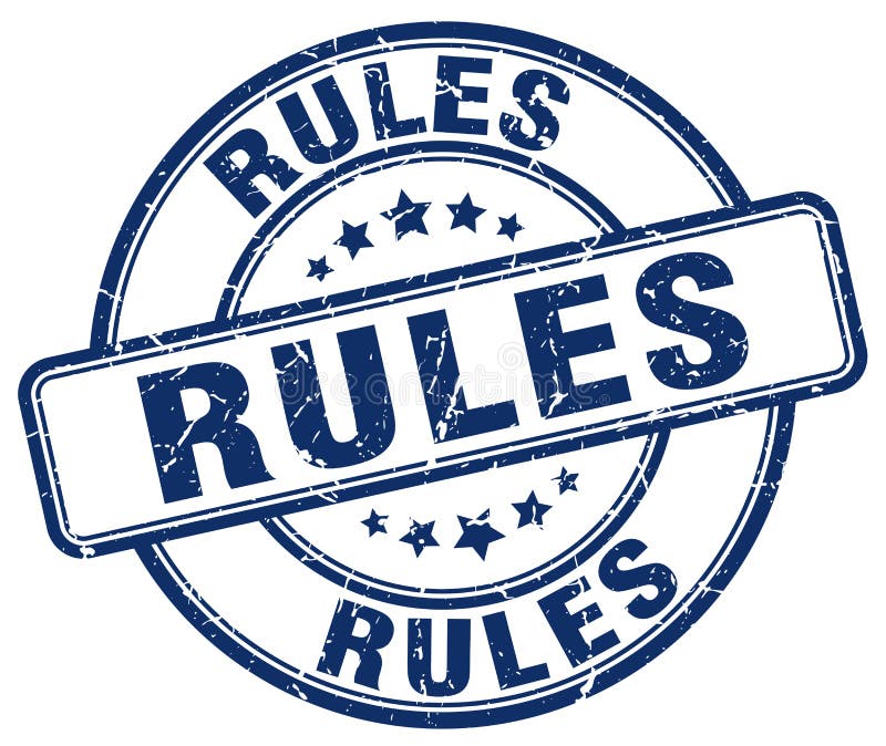 Rules Blue 3d Speech Bubble Stock Vector - Illustration of banner ...