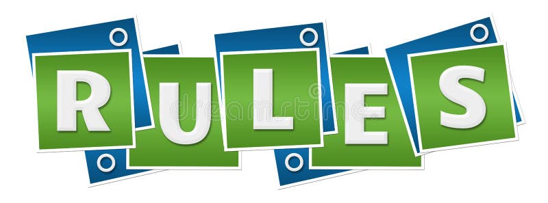 Rules Blue Human Holding Signboard Stock Illustration - Illustration of ...
