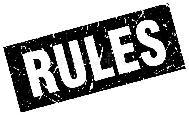Rules black stamp stock vector. Illustration of official - 124069364