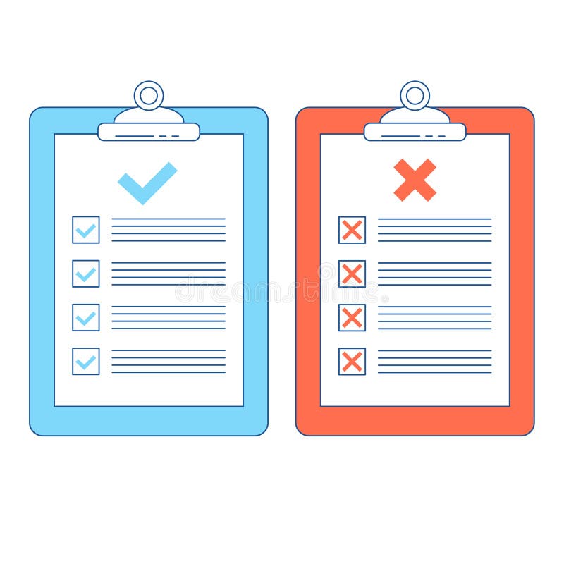 Rules guide on clipboards stock illustration. Illustration of blue ...