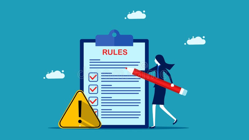 Rules and Guidelines. Legal Conditions of the Organization Stock Vector ...