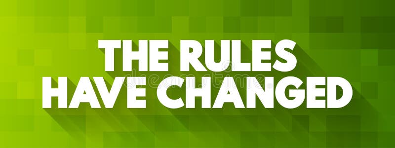 Rules Have Changed Stock Illustrations – 65 Rules Have Changed Stock ...