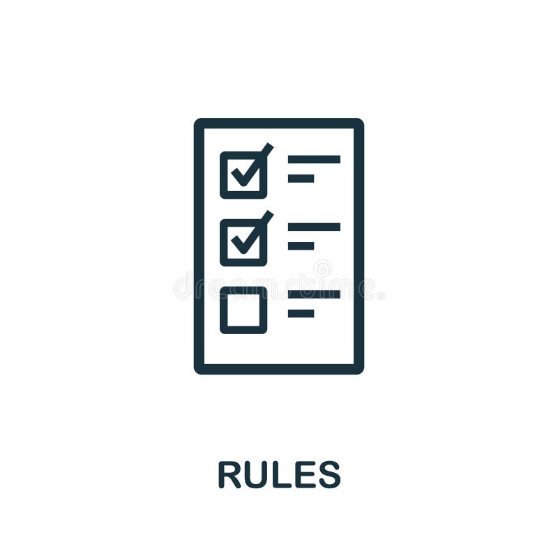 Rules Icon Vector from American Football Concept. Thin Line ...