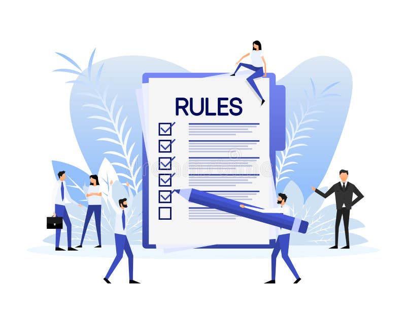 Rules People, Great Design for Any Purposes. Flat Vector Illustration ...