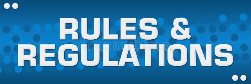 Rules and Regulations Blue Dots Background Stock Illustration ...