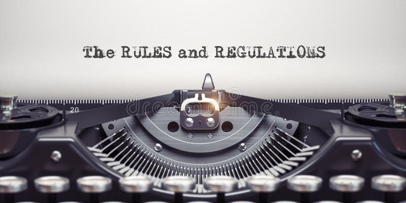Rules and Regulationswritten by Typewriter. Typewriter and Text on ...