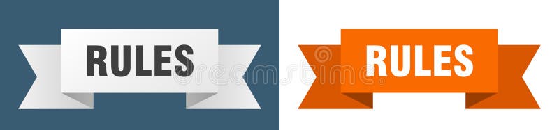Rules Ribbon. Rules Isolated Paper Sign. Banner Stock Vector ...