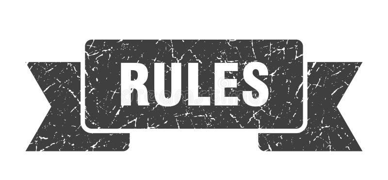 Rules ribbon. stock vector. Illustration of grey, vector - 153452214