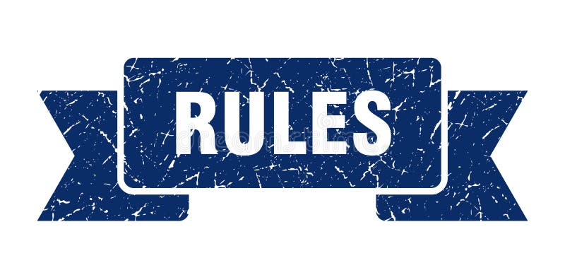 Rules ribbon. stock vector. Illustration of stamp, blue - 153890284