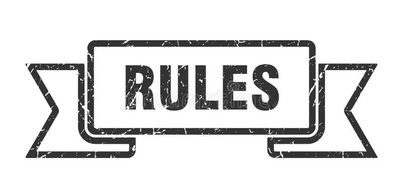 Rules ribbon. stock vector. Illustration of rules, grey - 153667155