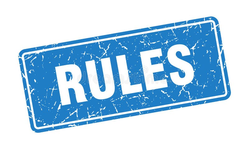 Rules Sign. Rules Grunge Stamp Stock Vector - Illustration of square ...