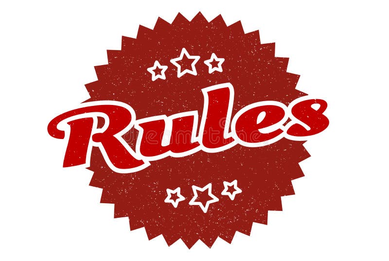 Rules Sign. Rules Vintage Retro Label Stock Vector - Illustration of ...