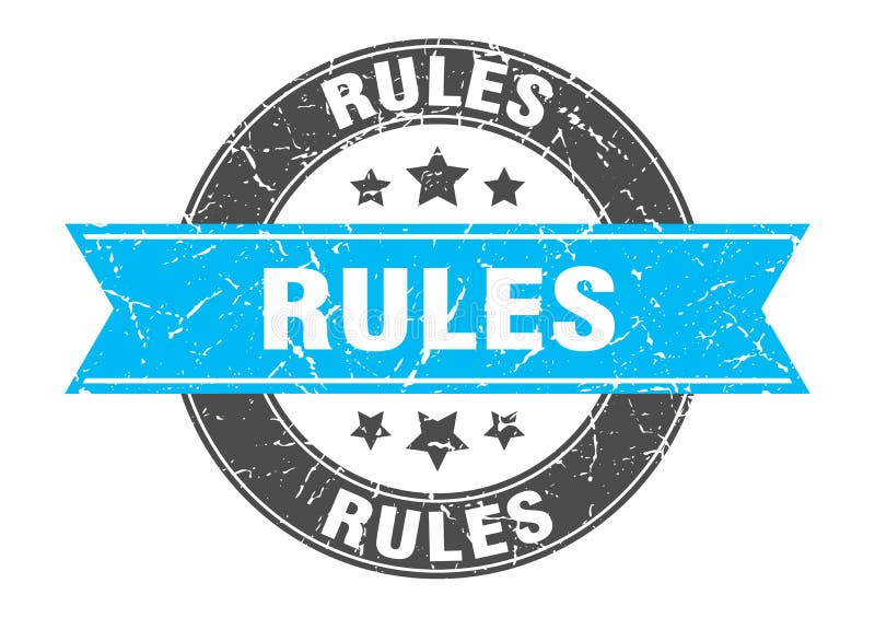 Rules stamp stock vector. Illustration of stamp, rubber - 106508119