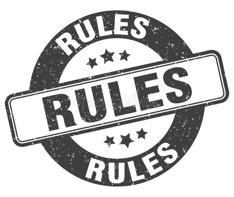 Rules Stamp. Rules Label. Round Grunge Sign Stock Vector - Illustration ...