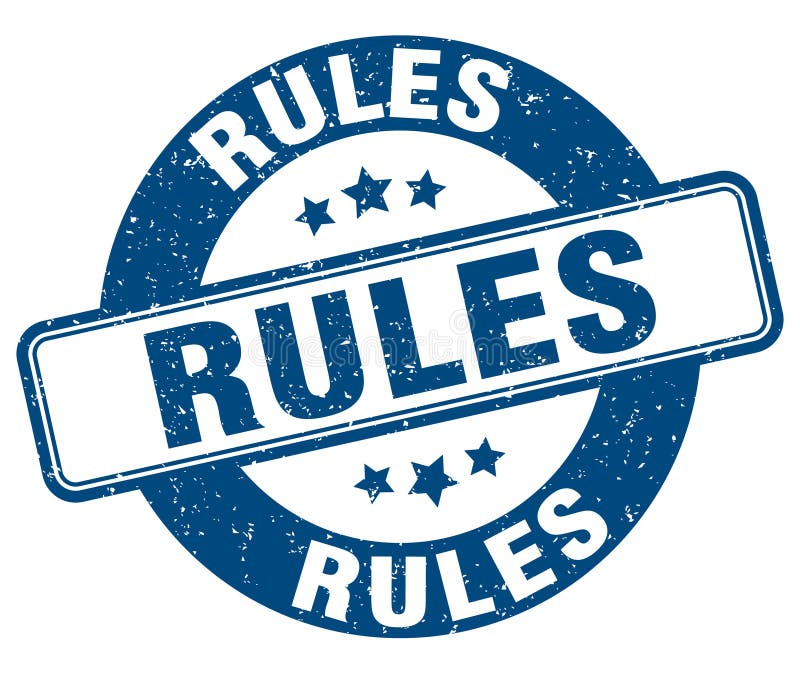 Rules Stamp. Rules Label. Round Grunge Sign Stock Vector - Illustration ...