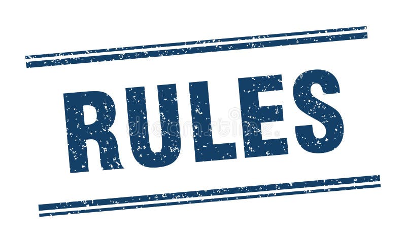 Rules Stamp. Rules Square Grunge Sign Stock Vector - Illustration of ...