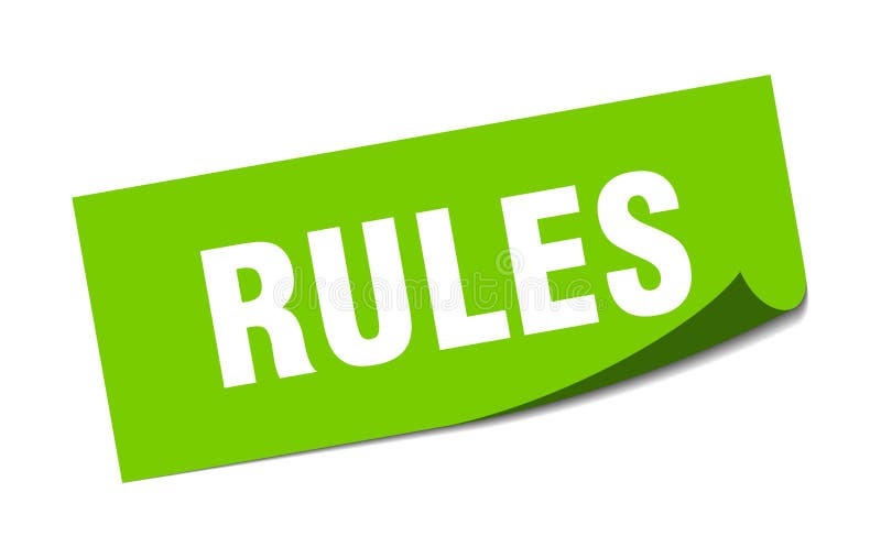 Rules sticker. stock vector. Illustration of template - 153653254