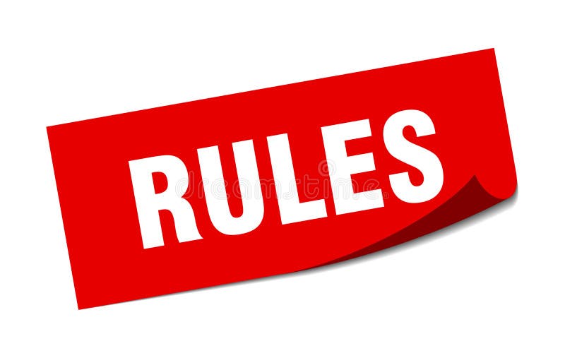 Rules sticker. stock vector. Illustration of badge, vector - 153879374