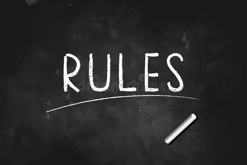 Rules Chalk Board Stock Illustrations – 173 Rules Chalk Board Stock ...