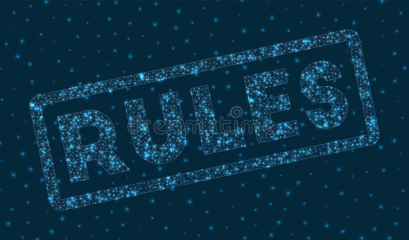 Rules Word in Digital Style. Stock Vector - Illustration of democrat ...