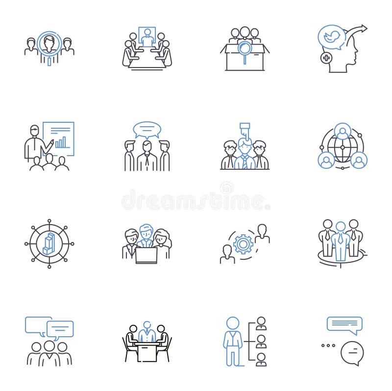 Ruling Office Line Icons Collection. Sovereignty, Autonomy, Domination ...