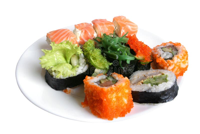 Japansk Traditionell Matsushi Med Laxen, Tonfisk Arkivfoto - Bild av ...