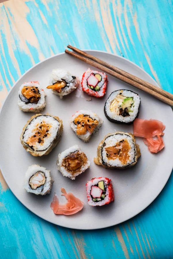 Maki Rullar Med Waygu- Och Foiegras Fotografering för Bildbyråer - Bild ...