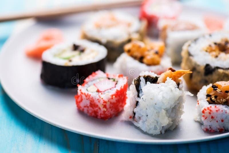 Maki Rullar Med Waygu- Och Foiegras Fotografering för Bildbyråer - Bild ...