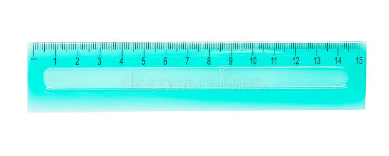 Ruller Azul De La Escuela Aislado Foto de archivo - Imagen de verde ...