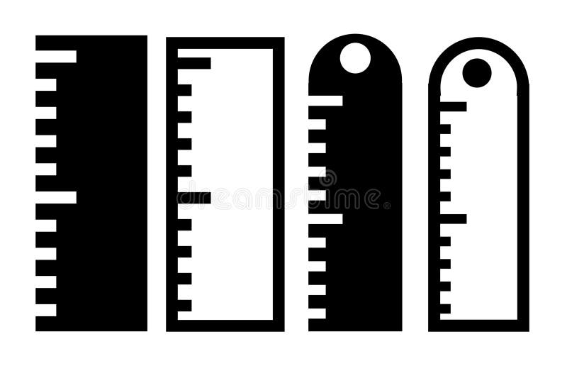 Ruller, Simple Set Vector Icon, Silhouette and Outline Stock Vector ...
